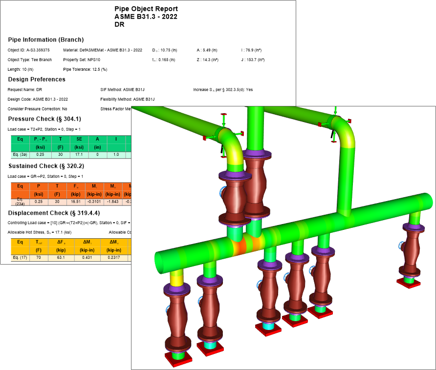 CSiPlant Enhancements | PIPE STRESS ANALYSIS AND DESIGN