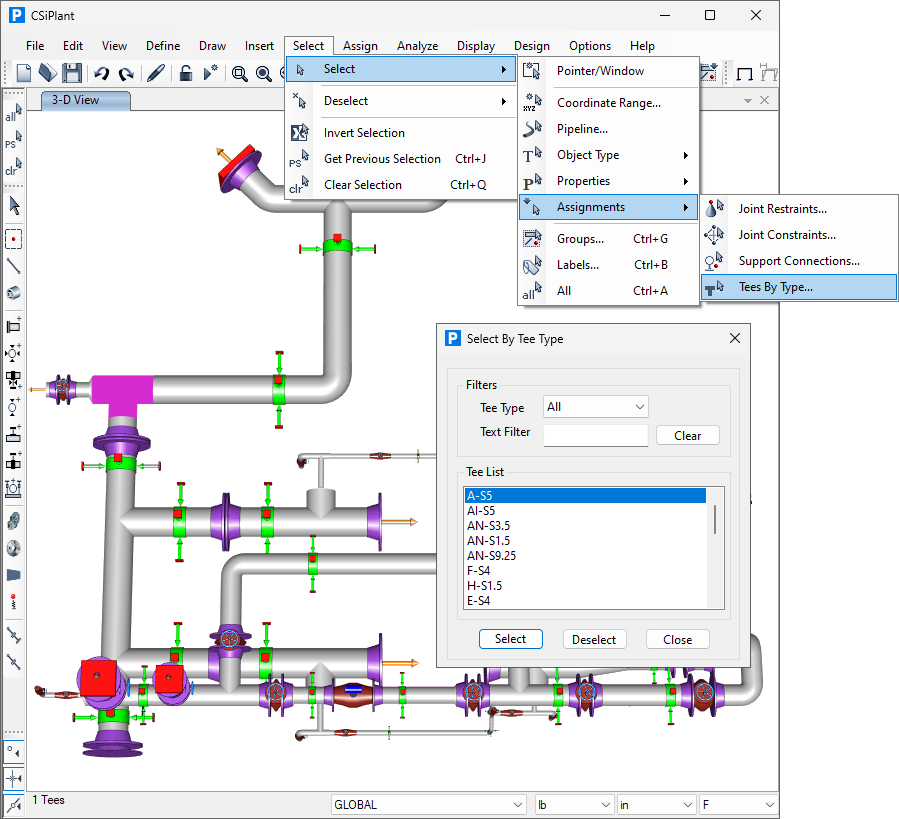 CSiPlant Enhancements | PIPE STRESS ANALYSIS AND DESIGN